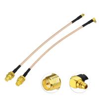 China RG316 MMCX Angle Male to RP SMA Female RF Coaxial Cable 50 Ohm 0.6dB Loss 5cm-3m Length Options for sale