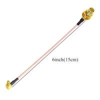China RG316 MMCX Angle Male to RP SMA Female RF Coaxial Cable 50 Ohm 0.6dB Loss 5cm-3m Length Options for sale