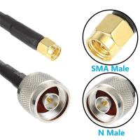 China SMA Male to N Male RF Coaxial Extension Cable - 50ohm RG58 with 0.6dB Loss for GPS WiFi Antennas for sale