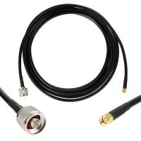 China SMA Male to N Male RF Coaxial Extension Cable - 50ohm RG58 with 0.6dB Loss for GPS WiFi Antennas for sale