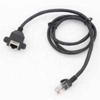China Custom 6FT Screw Locking RJ45 Panel Mount Ethernet Extension Cable with 0.2m-5m Length Options for sale