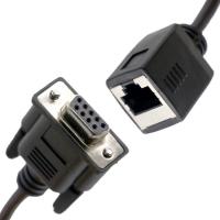 China DB9 Female RS232 to RJ45 Female Socket Cable - 1m/2m/3m Lengths with CAT5/CAT6 Support for sale