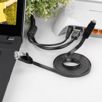 China Industrial Cat5e Cat6 Cat7 Flat Ethernet Patch Cable 1m-100m with RJ45 Connectors for Network Systems for sale