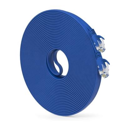 China Industrial Flat Ethernet Patch Cable CAT5 CAT6 CAT7 STP UTP RJ45 1m-100m Length Options for Network Systems for sale