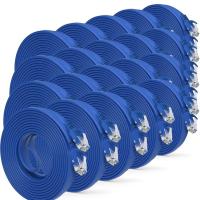 China Industrial Flat Ethernet Patch Cable CAT5 CAT6 CAT7 STP UTP RJ45 1m-100m Length Options for Network Systems for sale