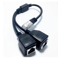 China 1 Male to 2 Female RJ45 Ethernet Splitter Cable Cat5 30cm Y-Adapter for Network Expansion for sale