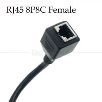 China Cat6 26AWG RJ45 Female Socket to Open Tinned Bare Wires Ethernet Cable 0.5m for sale