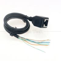 China Cat6 26AWG RJ45 Female Socket to Open Tinned Bare Wires Ethernet Cable 0.5m for sale