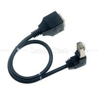 China 90 Degree Right Angle RJ45 Male to Female Cat5e Ethernet Cable STP UTP 1m 2m 3m 5m OEM for sale