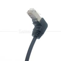 China 90 Degree Right Angle RJ45 Male to Female Cat5e Ethernet Cable STP UTP 1m 2m 3m 5m OEM for sale