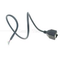 China Female RJ45 Jack Socket to Open Tinned Soldering 8 Wires Bare End  Pigtail Ethernet Network Patch Lan Cable for sale