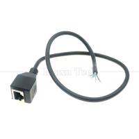 China Female RJ45 Jack Socket to Open Tinned Soldering 8 Wires Bare End  Pigtail Ethernet Network Patch Lan Cable for sale