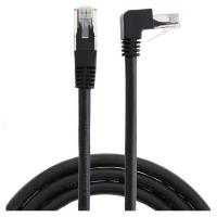 China UTP STP 90 Degree Right Left Angle Cat5e Cat6 Cat7 RJ45 Ethernet Extension LAN Network Cable 1m for sale