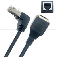China 90 Degree Angle RJ45 Male to Female Cat5e Ethernet Lan Cable 0.2m-5m STP UTP for sale