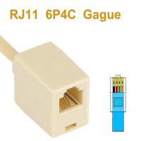 China RJ45 8P8C Male to RJ11 4P4C Female Adapter Converter Cable 13cm for Telephone Network for sale
