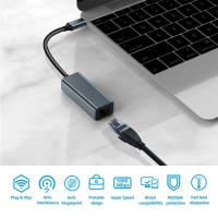 China USB 3.0 Type C to Gigabit RJ45 Ethernet Network Lan Adapter 1000Mbps Plug and Play for Laptop for sale