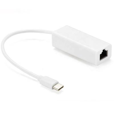 China USB C to RJ45 Ethernet Adapter 100Mbps Plug and Play Network LAN Adapter for Laptop for sale