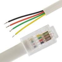 China Customized RJ9 RJ11 4P4C Male to Stripped Tinned Wire Open End Cable 1m 2m 3m for sale