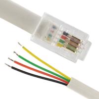China Customized RJ9 RJ11 4P4C Male to Stripped Tinned Wire Open End Cable 1m 2m 3m for sale