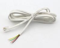 China OEM RJ9 4P4C Male to Stripped Tinned Wire Open End Telephone Cable 1m for sale