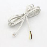 China OEM RJ9 4P4C Male to Stripped Tinned Wire Open End Telephone Cable 1m for sale