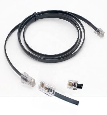 China Custom Black RJ45 8P8C to RJ11 6P4C Telephone Modem WAN Cable 1m for sale
