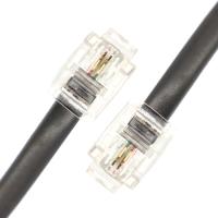 China Custom 1M 2M 3M Shield Intercom Cat3 RJ11 6P2C Telephone Adsl Cable for sale