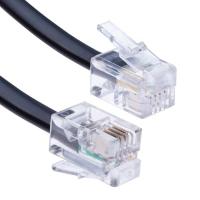 China Coiled Spring RJ9 4P4C RJ11 Telephone Cable 1m 2m 3m Black White Spiral Flat Cat3 ADSL for sale
