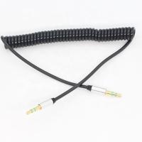 China Coiled Spiral Spring 3.5mm Male to Male Aux Audio Cable 1m for Speaker Headphone for sale
