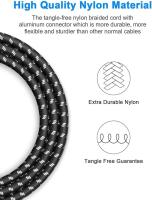 China 3M 6.35mm TS Right Angle to Straight Guitar Patch Cable - Braided Jacket Instrument Cable for Bass Amplifier Pedal for sale