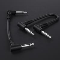 China Custom 15cm 90 Degree Angle 1/4 TS Jack Guitar Patch Cable - PVC Jacket, 15CM/20CM/30CM Length Options for sale
