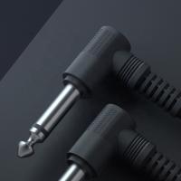 China Custom 15cm 90 Degree Angle 1/4 TS Jack Guitar Patch Cable - PVC Jacket, 15CM/20CM/30CM Length Options for sale