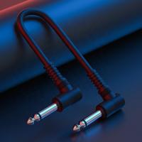 China Custom 15cm 90 Degree Angle 1/4 TS Jack Guitar Patch Cable - PVC Jacket, 15CM/20CM/30CM Length Options for sale