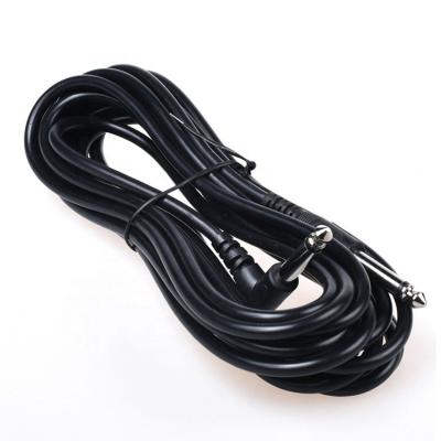 China 1M 3M 5M 10ft 20ft Durable 90 Degree Angle to Straight 6.35mm 1/4 TS Jack Instrument Guitar Cable for sale
