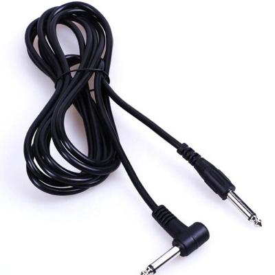 China 10FT 6.35mm TS Jack Guitar Cable with 90-Degree Angle Connector for Professional Music Instruments for sale