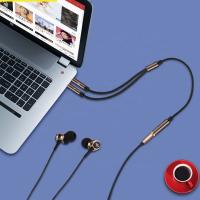 China High Quality 3.5mm Audio Splitter Cable 1 Female to 2 Male 0.3m Length for Headset Mic for sale