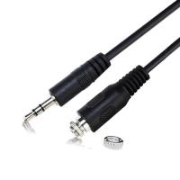China 3.5mm TRS Audio Jack Cable Male to Female 1m Length for Speakers and Headphones for sale