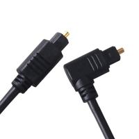 China 90 Degree Right Angle 24K Gold SPDIF Digital Optical Audio Toslink Cable 2.2mm OD for PS4 TV Home Theater for sale