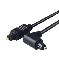 China 90 Degree Right Angle 24K Gold SPDIF Digital Optical Audio Toslink Cable 2.2mm OD for PS4 TV Home Theater for sale