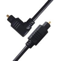 China 90 Degree Right Angle 24K Gold SPDIF Digital Optical Audio Toslink Cable 2.2mm OD for PS4 TV Home Theater for sale