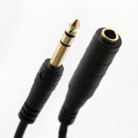 China OEM 6.35mm 1/4 inch TRS Male to Female Audio Patch Cable 3M Gold Connector Stereo Jack for sale