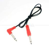 China 6.35mm TS Stereo Audio Cable with 90 Degree Right Angle Connector - 0.1m to 100m Length Options for Guitar Pedals and Professional Audio Equipment for sale
