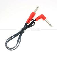 China 6.35mm TS Stereo Audio Cable with 90 Degree Right Angle Connector - 0.1m to 100m Length Options for Guitar Pedals and Professional Audio Equipment for sale