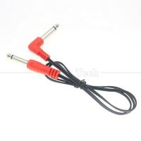 China 6.35mm TS Stereo Audio Cable with 90 Degree Right Angle Connector - 0.1m to 100m Length Options for Guitar Pedals and Professional Audio Equipment for sale