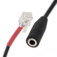 China RJ9 RJ10 to 3.5mm CTIA Plug Audio Jack Headset Adapter Cable 30cm Male to Female for sale