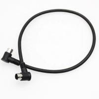 China Custom 1M 2M 3M Shielded 90 Degree Right Angle S Video Male to Male 7 Pin Mini Din Extension Cable for sale