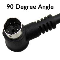 China Custom 1M 2M 3M Shielded 90 Degree Right Angle S Video Male to Male 7 Pin Mini Din Extension Cable for sale