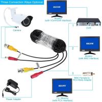 China RG59 BNC DC Power CCTV Camera Cable 1M to 50M Lengths for 1080P 4K Security Systems for sale