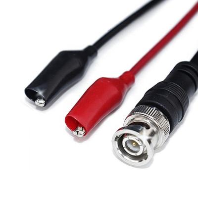 China BNC to Dual Alligator Clip Test Lead Cable 1m 50 Ohm for Oscilloscope CCTV Video Equipment for sale