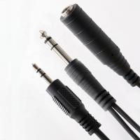 China 6.35mm to 3.5mm TRS Y-Splitter Audio Cable 1M 2M 3M 5M Male to Female Stereo Jack for sale